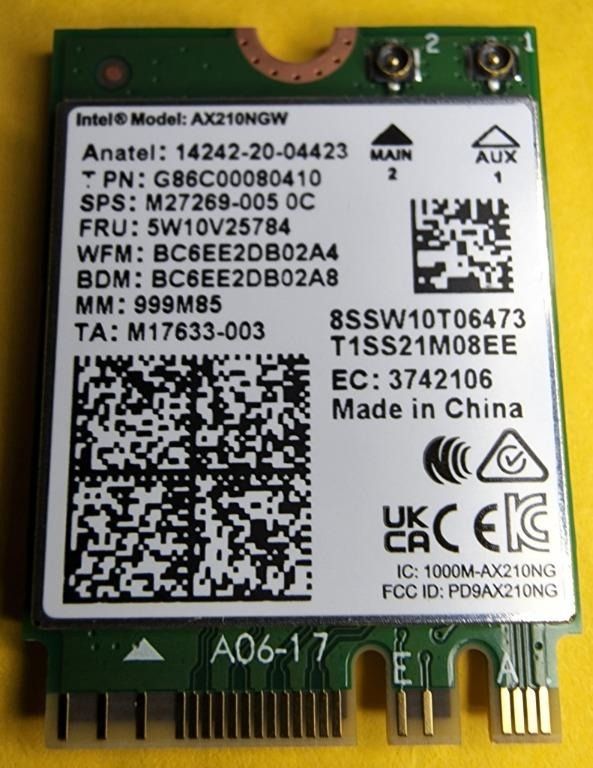 Dual Band Intel AX210 wifi Card Wi-Fi 6E AX210NGW NGFF M.2 wifi 160MHz ...