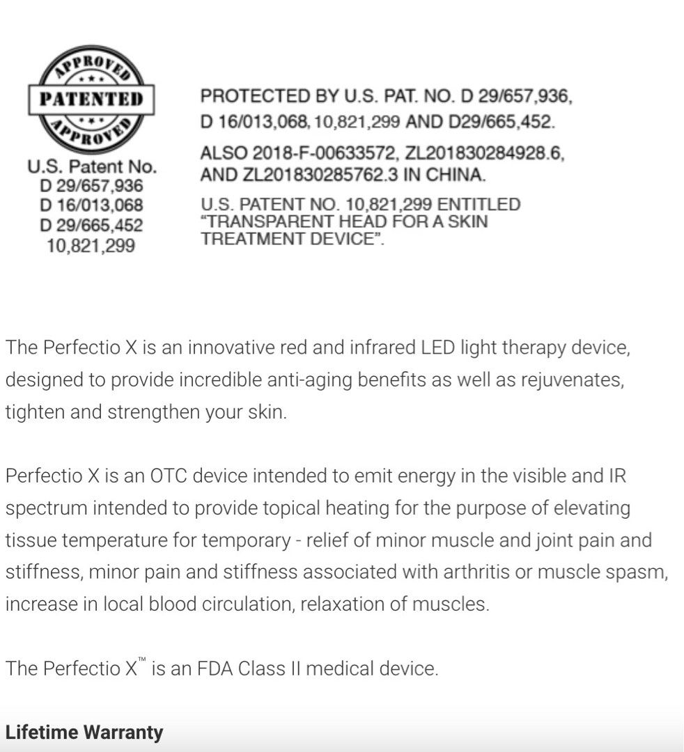 [Dual Purpose Pain Treatment & Anti-Aging Therapy Device] Perfectio X ...