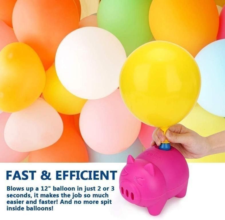 Electric Balloon Pump Portable Balloon Inflator Air Blower with Balloon ...