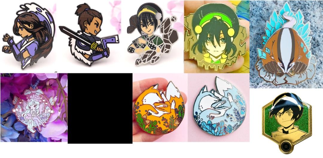 Enamel Pins Avatar The Last Airbender Toph Beifong Katara Sokka ...