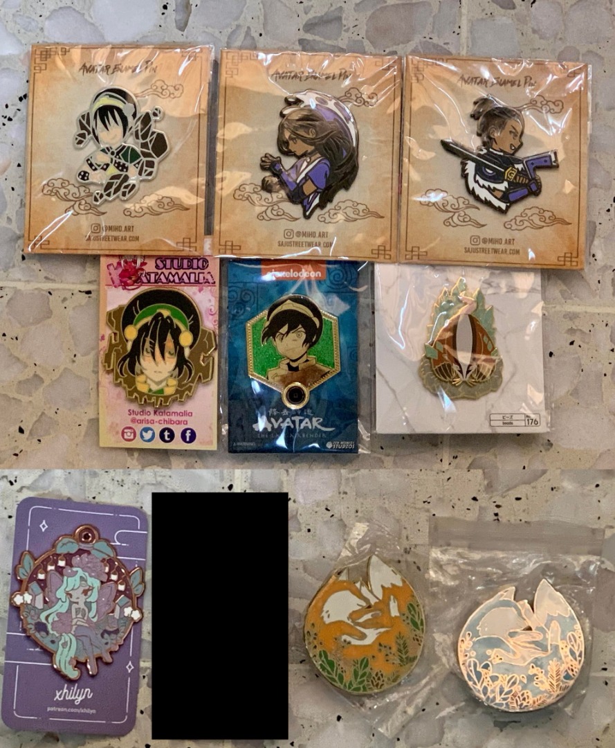 Enamel Pins Avatar The Last Airbender Toph Beifong Katara Sokka ...
