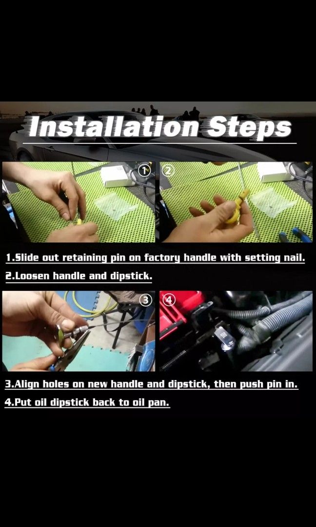 Engine Oil Dipstick Handle (Universal), Car Accessories, Accessories on ...