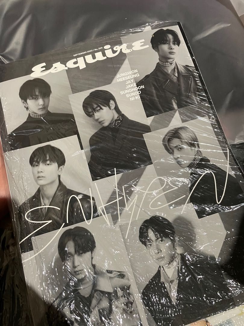 Enhypen Esquire Magazine with Blur Stick from Korea, Hobbies & Toys ...