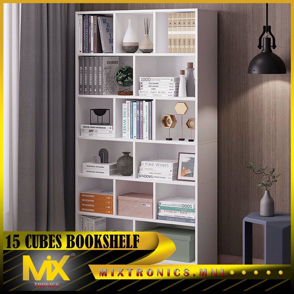 Fiber Board and Wrought Iron unique design allows the bookshelf to ...