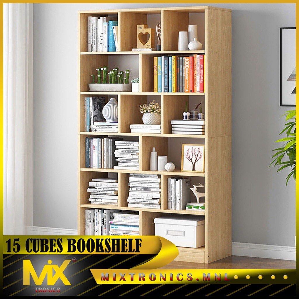 Fiber Board and Wrought Iron unique design allows the bookshelf to ...