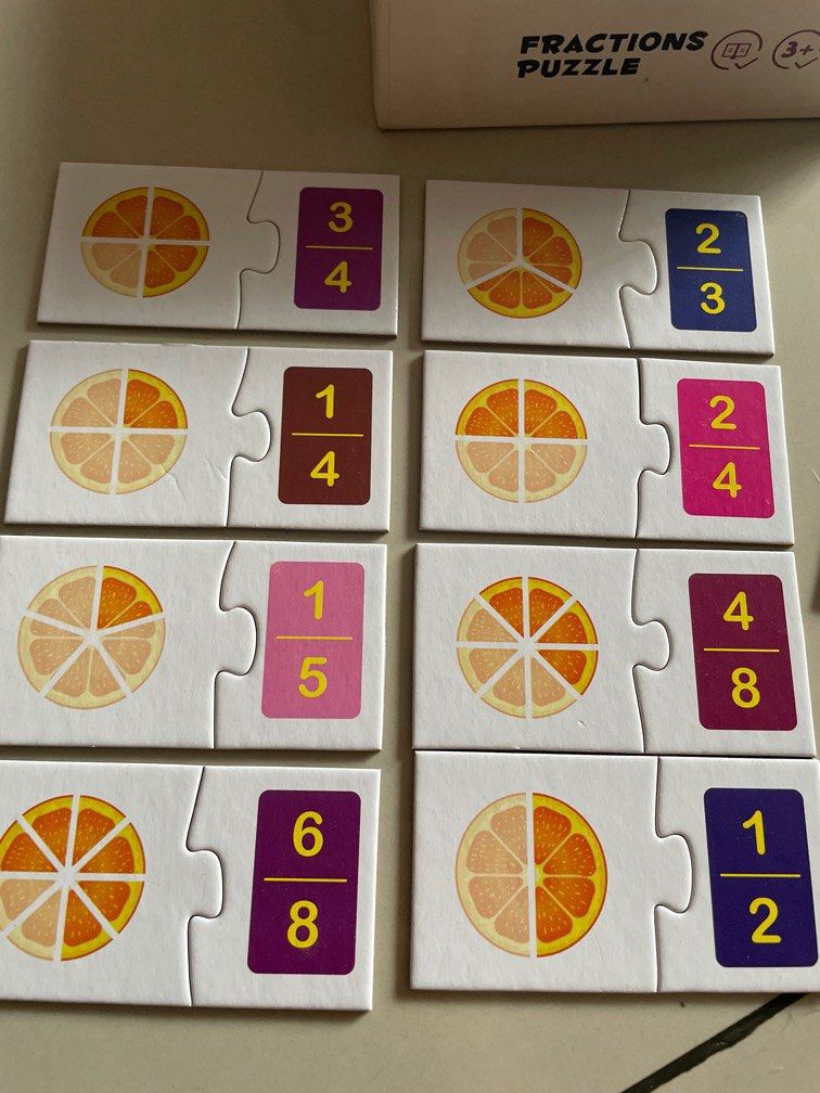 Fractions Puzzle, Hobbies & Toys, Toys & Games on Carousell
