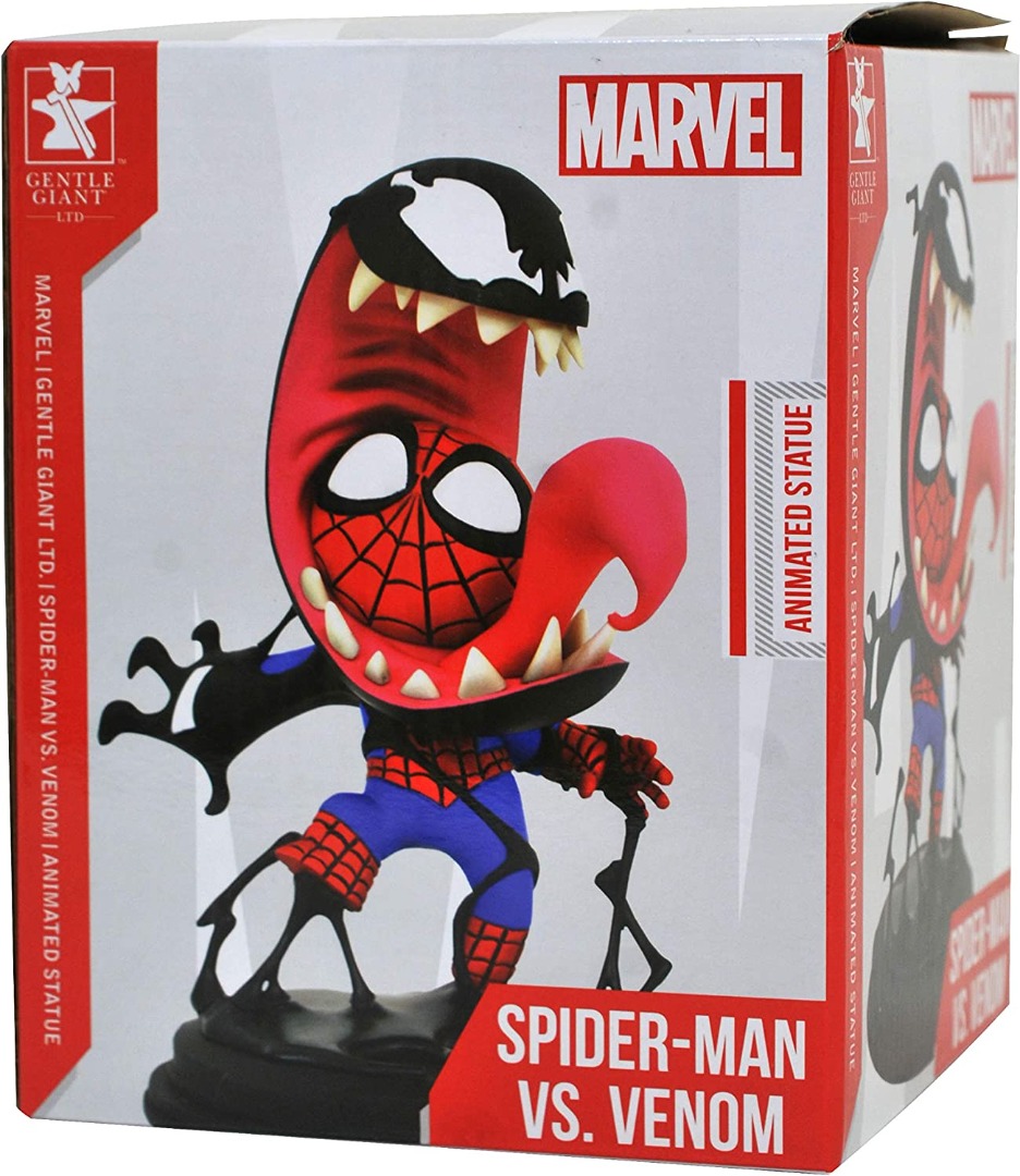 Gentle Giant Marvel Animated Spiderman vs. Venom Resin Statue, Hobbies ...