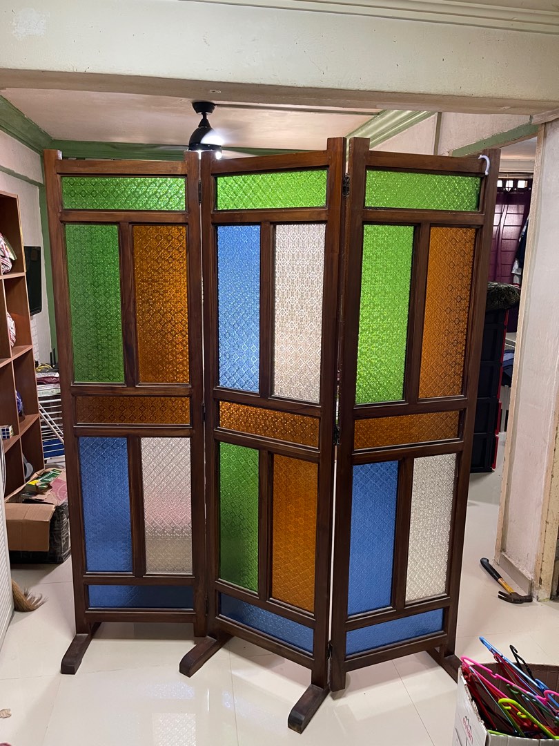 glass/wooden partition, Furniture & Home Living, Home Decor, Other Home ...