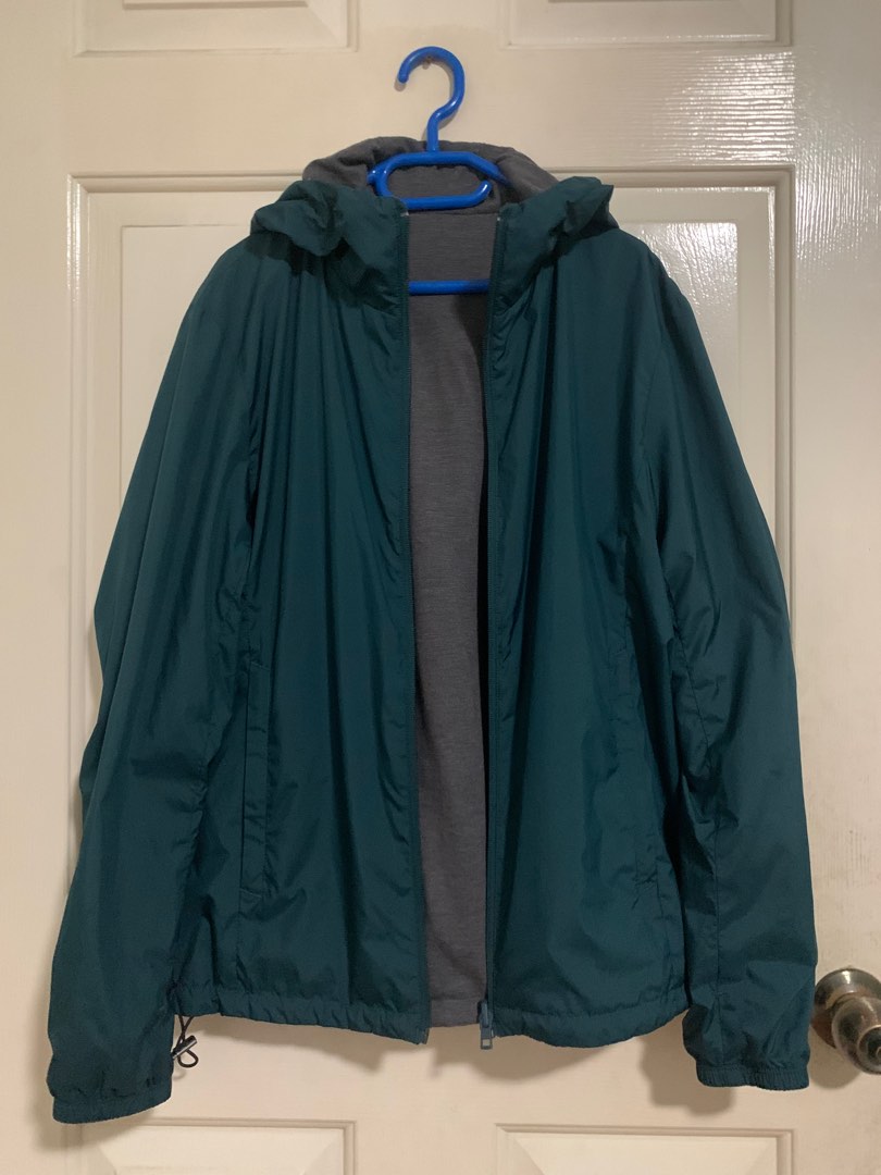 Green Reversible Parka - Uniqlo, Men's Fashion, Coats, Jackets and ...