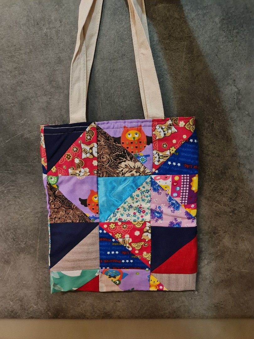 Handmade Quilted Tote Bag, Women's Fashion, Bags & Wallets, Shoulder Bags on Carousell