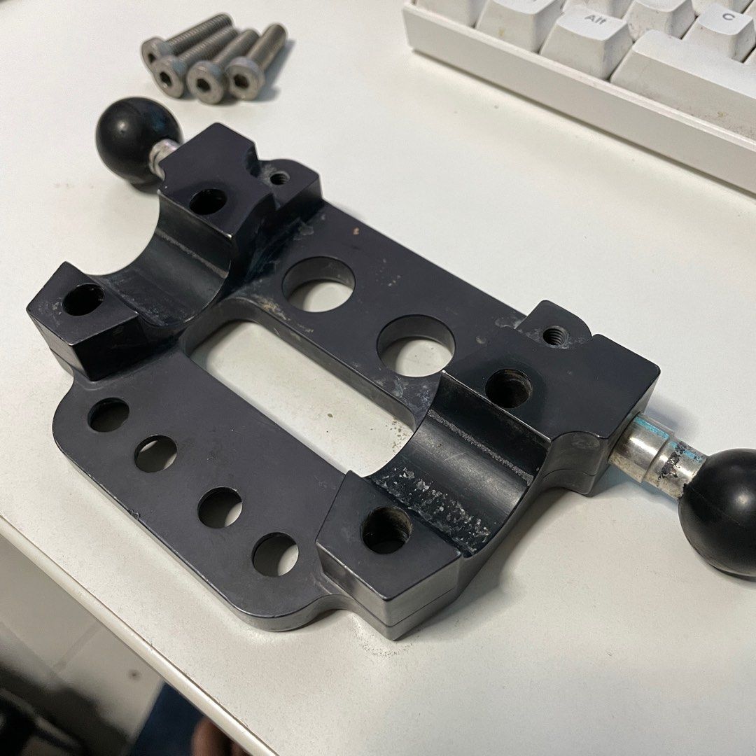 Highway Dirt Bike HDB Top Clamp Ram Ball Mount, Motorcycles, Motorcycle ...