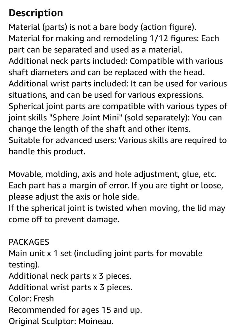 Hobby Base 1/12 scale movable figure not Figma, Hobbies & Toys, Toys ...