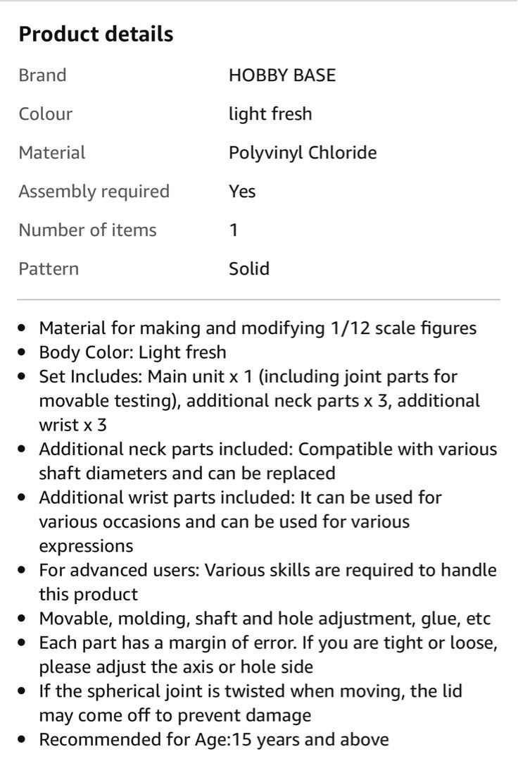 Hobby Base 1/12 scale movable figure not Figma, Hobbies & Toys, Toys ...