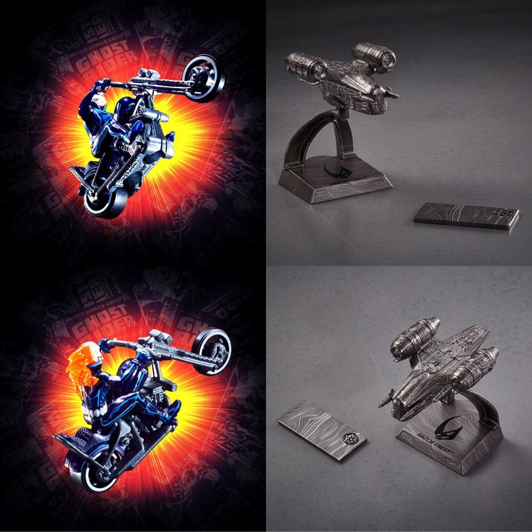 Hot Wheels: SDCC Exclusive Ghost Rider + Razor Crest(Beskar Edition), Hobbies & Toys, Toys ...