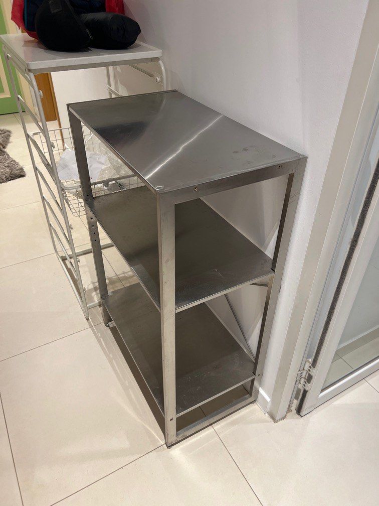 IKEA metal shelf 35x60x92, Furniture & Home Living, Furniture, Shelves ...