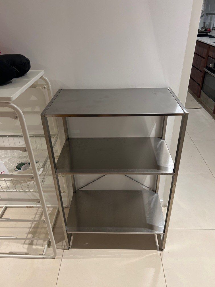 IKEA metal shelf 35x60x92, Furniture & Home Living, Furniture, Shelves ...