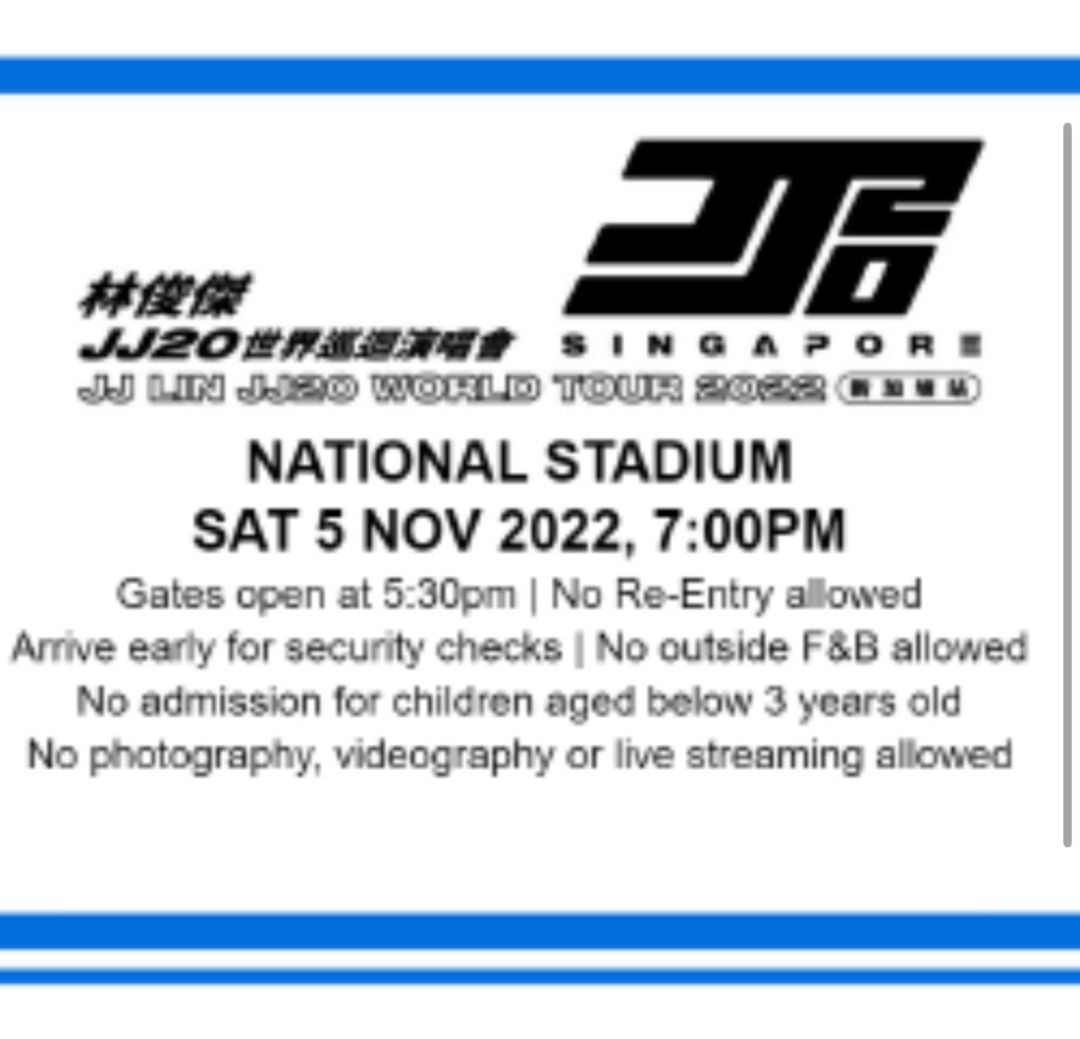 Last ticket left!!! JJ Lin Singapore Concert Nov 05 Cat 1 Ticket ...