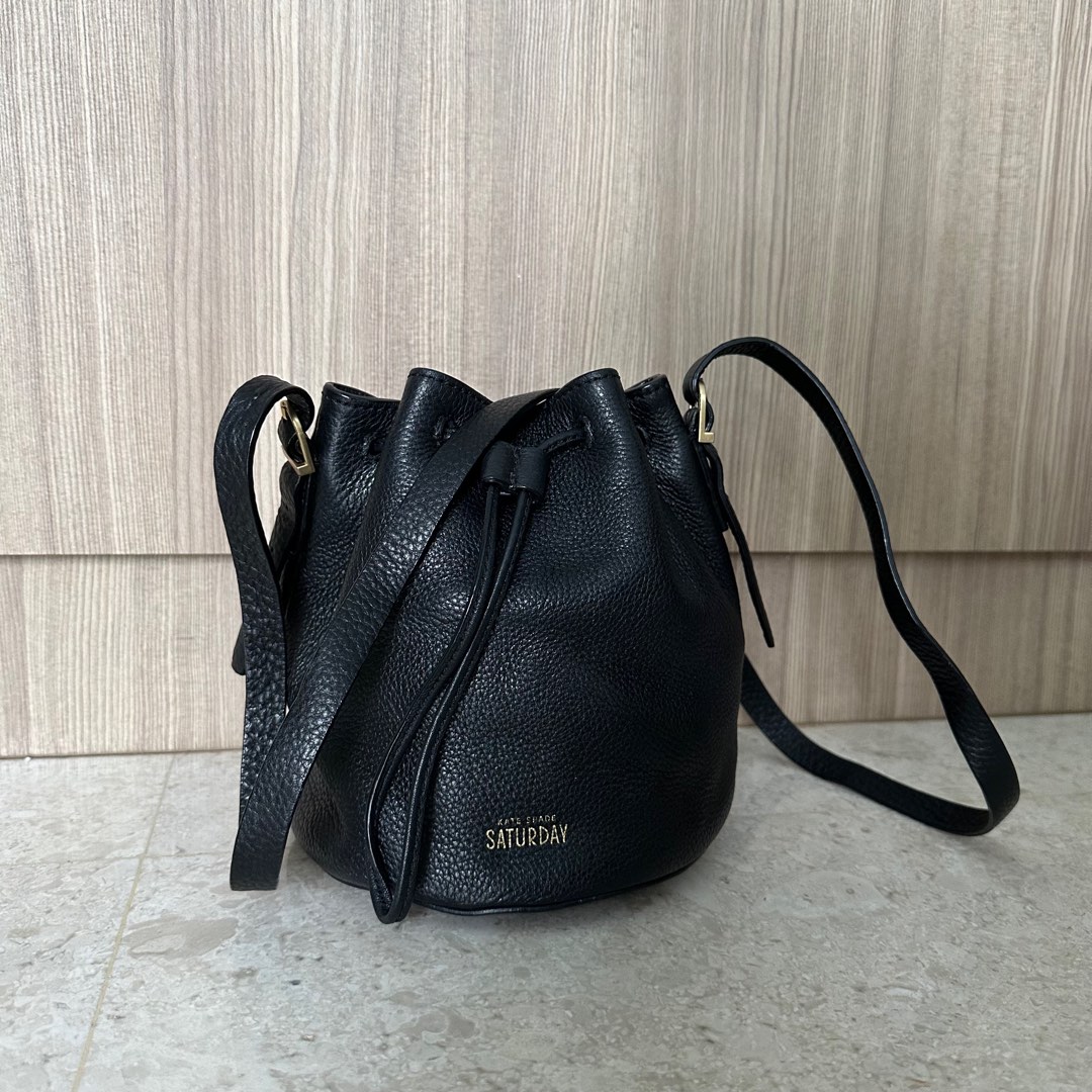 Kate Spade Saturday Black Bucket Bag, Women's Fashion, Bags & Wallets ...
