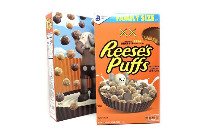 KAWS x REESES PUFFS, Food & Drinks, Packaged & Instant Food on Carousell