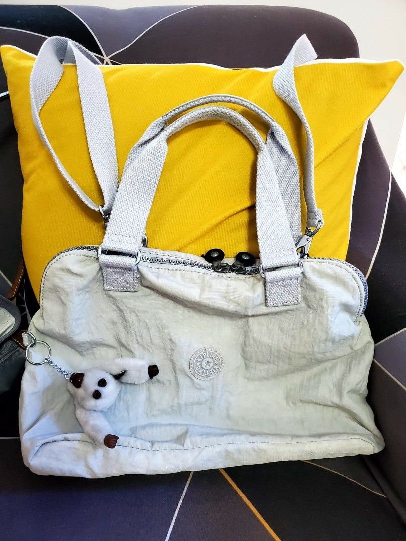 KIPLING KATAN Light Grey CROSSBODY BAG, Women's Fashion, Bags & Wallets ...