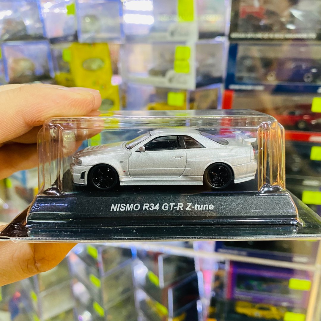Kyosho 1:64 Die-cast Model Car Nismo R34 GT-R Z-tune Silver 京商 日產 ...