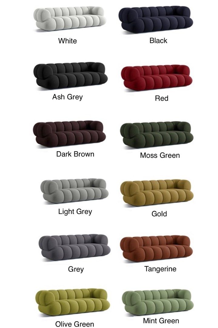 Length 195cm Benji Designer Modern Luxury Sofa Available in High ...