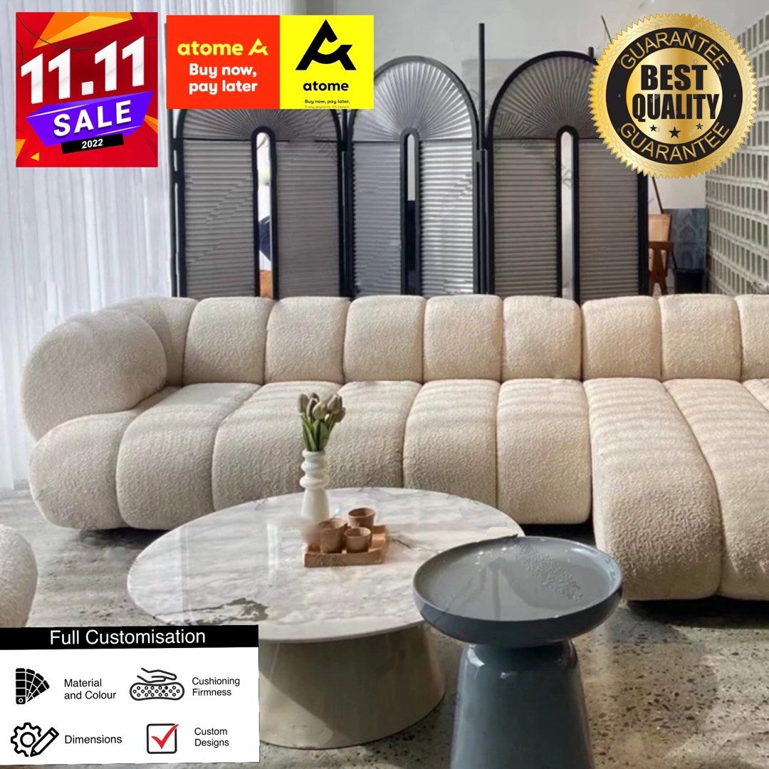 Length 195cm Benji Designer Modern Luxury Sofa Available in High ...