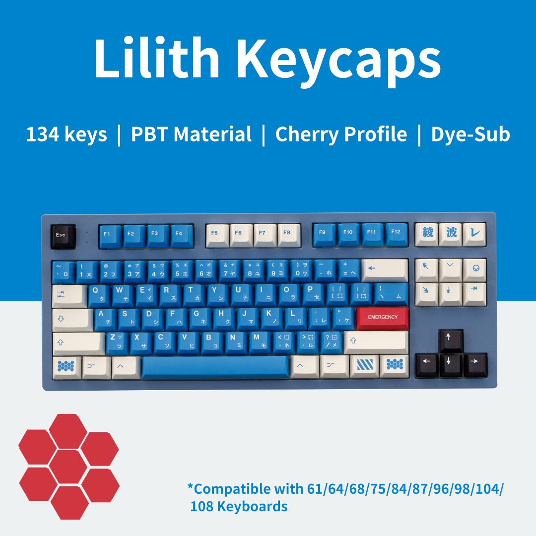 [SG Local Stock] Lilith Keycaps | 134 Keys | Cherry Profile | PBT Dye ...