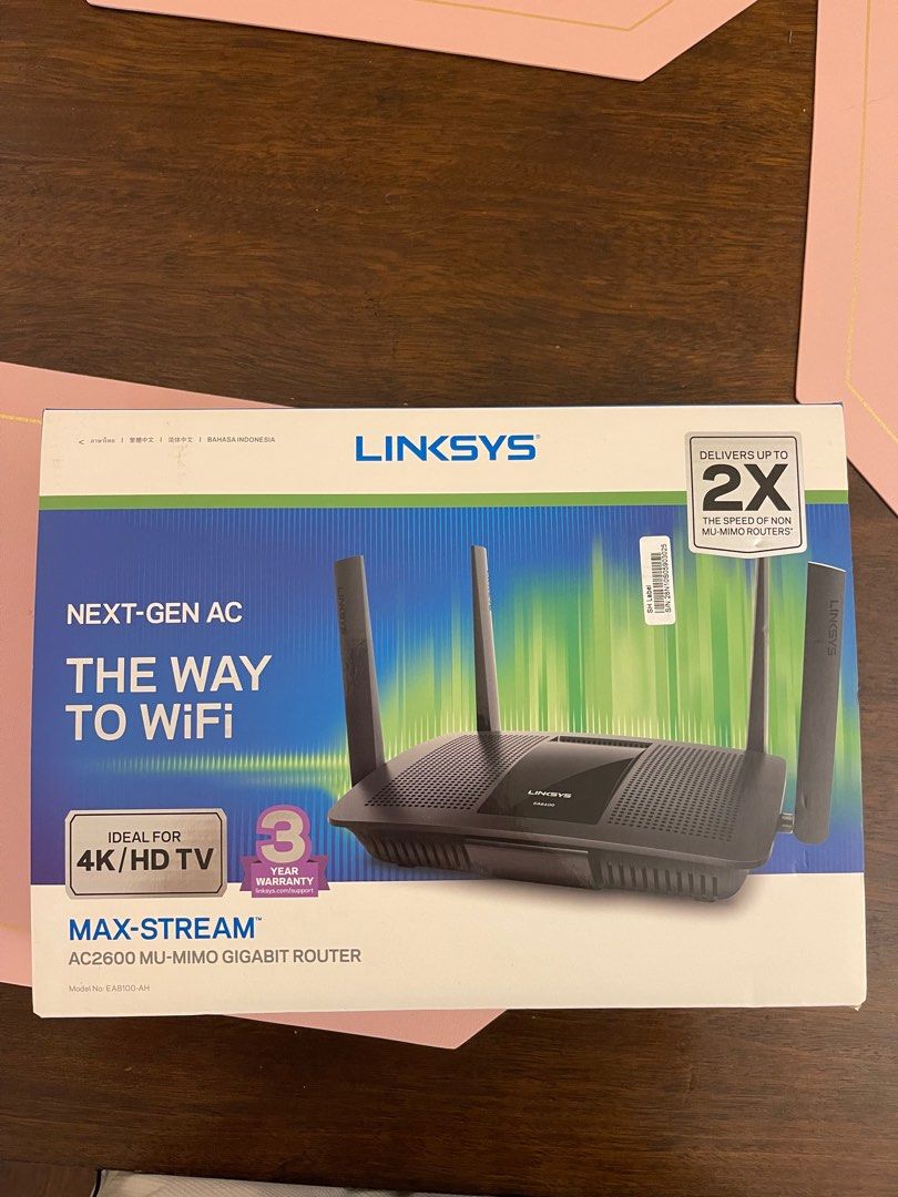Linksys AC2600 4 x 4 MU-MIMO Dual-Band Gigabit Router with USB 3.0 and ...