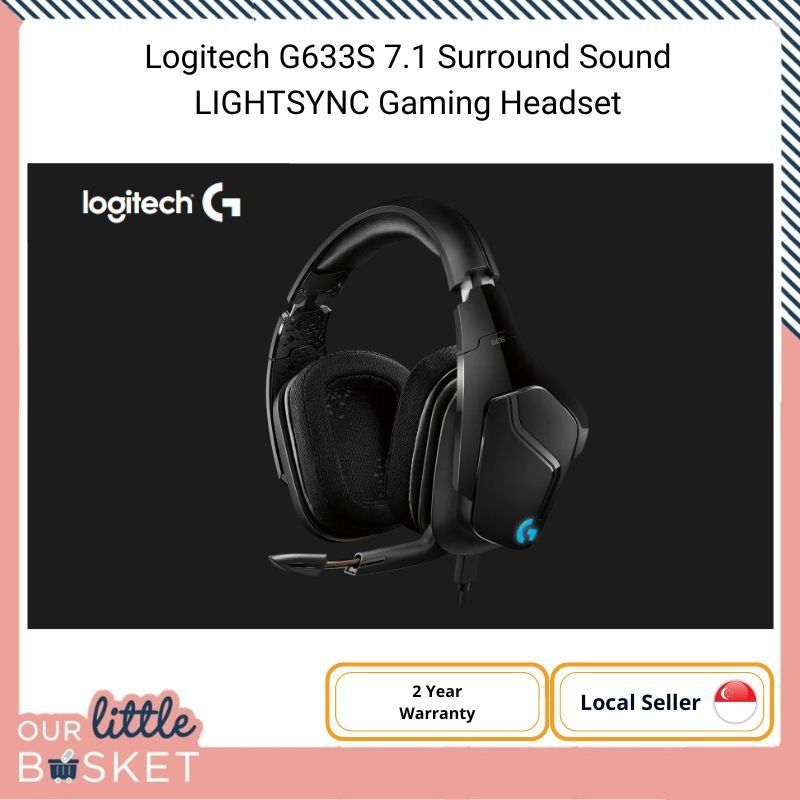 Logitech G633S 7.1 Surround LIGHTSYNC Gaming Headset, Audio, Headphones ...