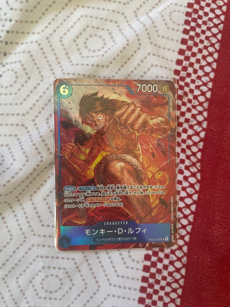 Luffy AA one piece TCG blue OP02, Hobbies & Toys, Toys & Games on Carousell