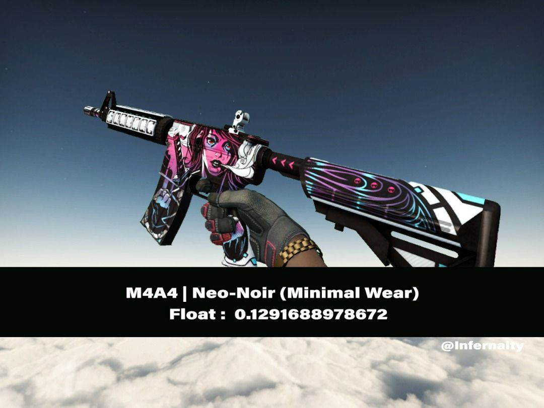 M4A4 Neo Noir MW CSGO SKINS KNIVES, Video Gaming, Gaming Accessories ...