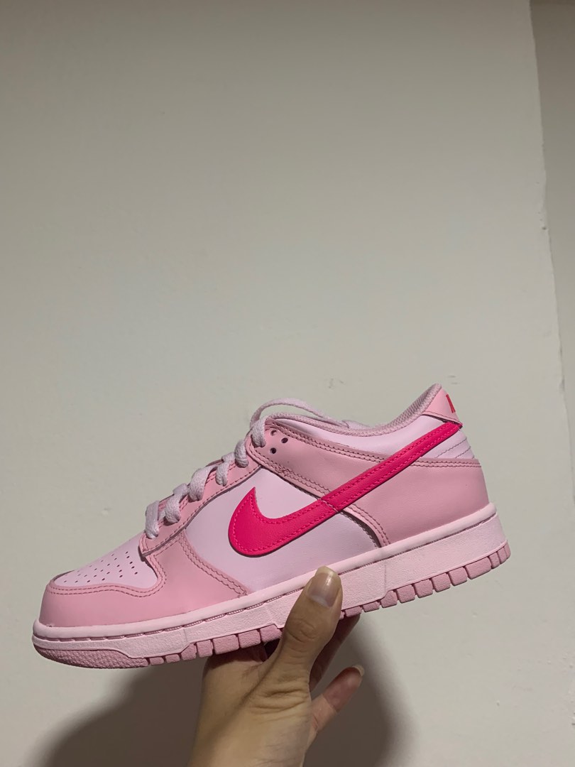 Many size Dunk Low GS triple pink, Women's Fashion, Footwear, Sneakers ...