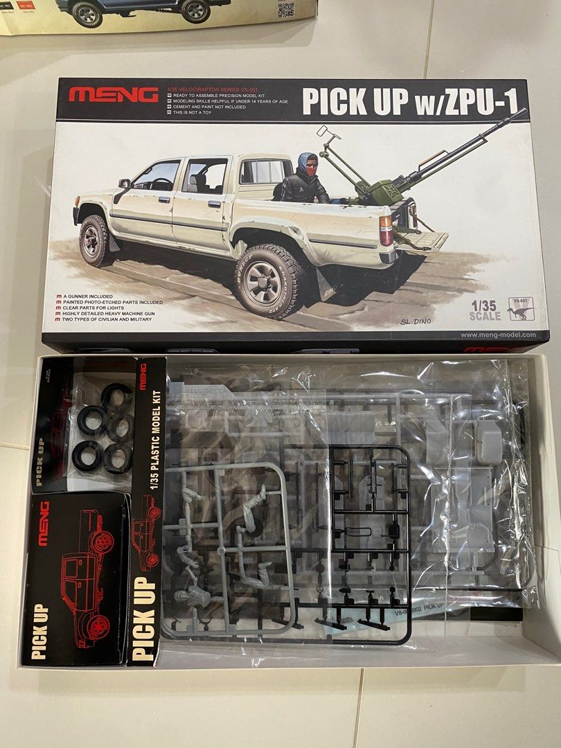 Meng Models 1/35 Scale Pickup Truck (Plastic Scale Model Kits), Hobbies ...