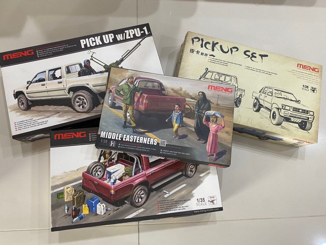 Meng Models 1/35 Scale Pickup Truck (Plastic Scale Model Kits), Hobbies ...