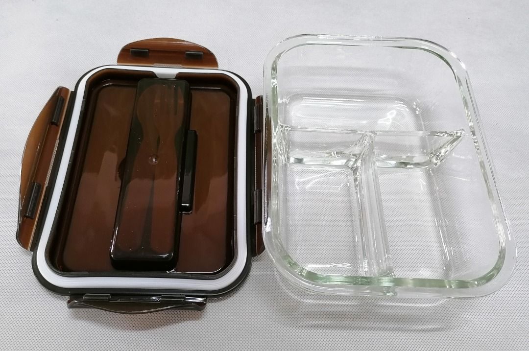 Microwavable Glass Lunch Box, Furniture & Home Living, Kitchenware ...