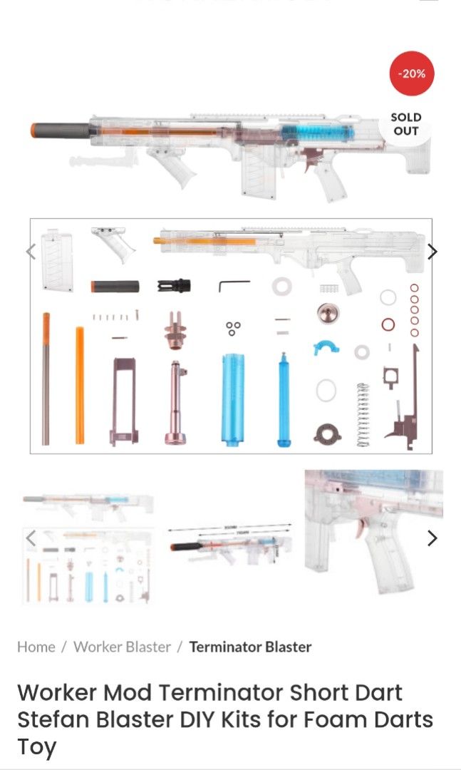 Nerf worker terminator [unbuild], Hobbies & Toys, Toys & Games on Carousell