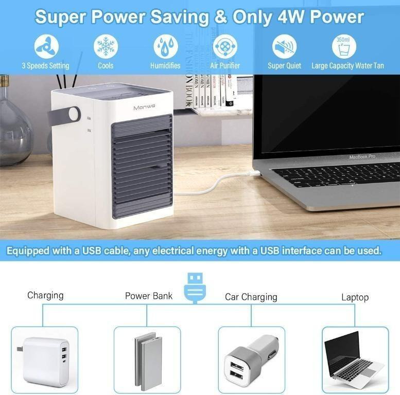 New Arrival! Manwe Portable Air Cooler, Small 3 In 1 Air Conditioner ...