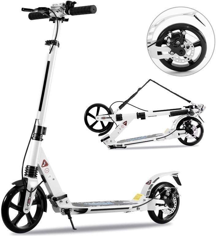 New Arrival! TENBOOM Kids Adults Scooters, Two Big Wheels Folding Kick ...