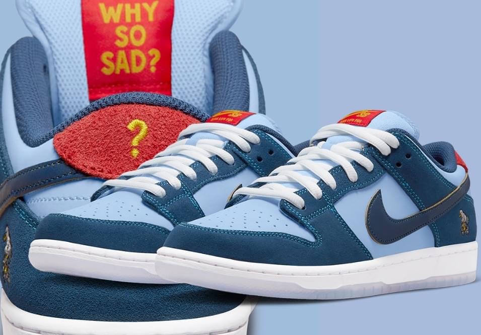 Nike sb dunk low why so sad, Men's Fashion, Footwear, Sneakers on Carousell