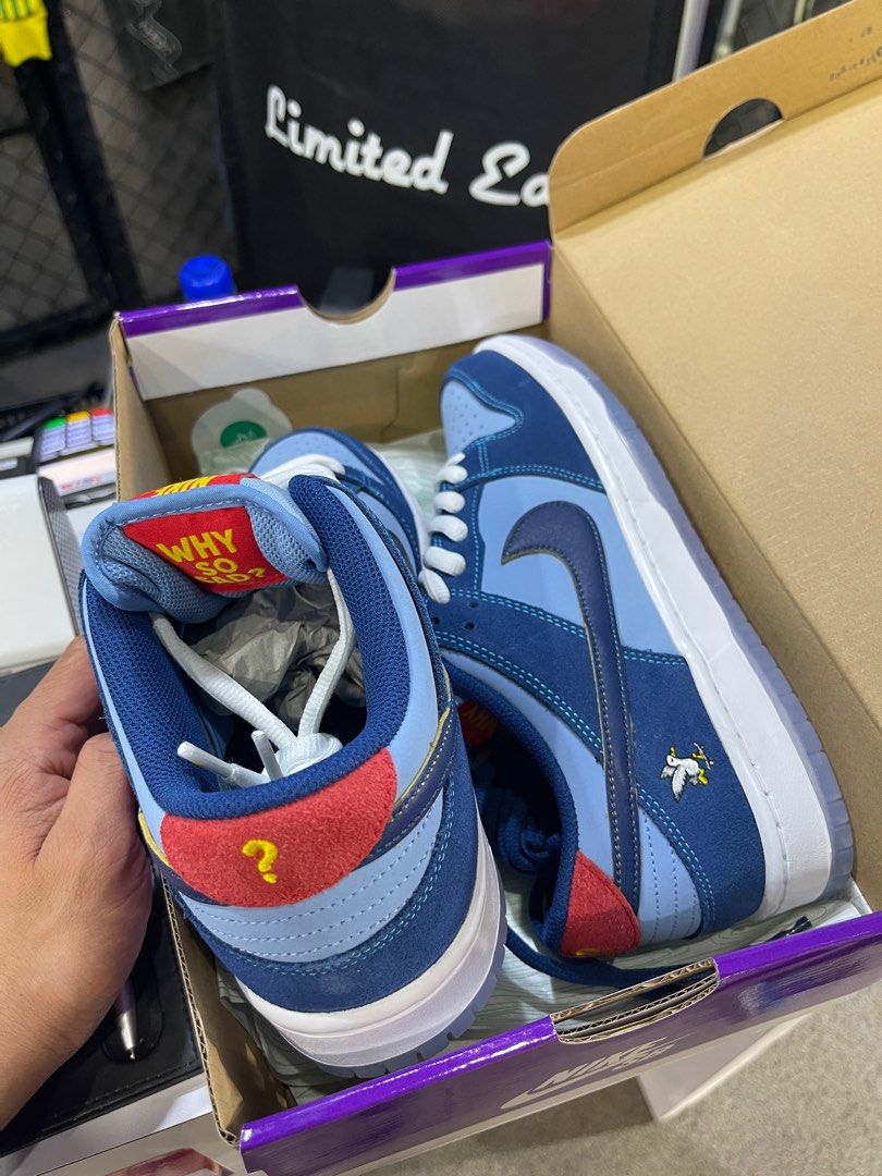 Nike SB Dunk Low “Why so sad” US9, Men's Fashion, Footwear, Sneakers on ...