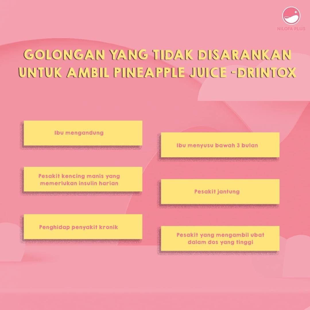 NILOFA PLUS PINEAPPLE DRINKTOX, Health & Nutrition, Health Supplements ...