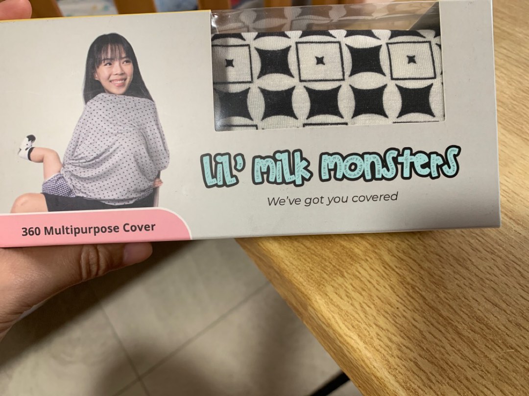 Nursing cover lil milk monster, Babies & Kids, Nursing & Feeding ...