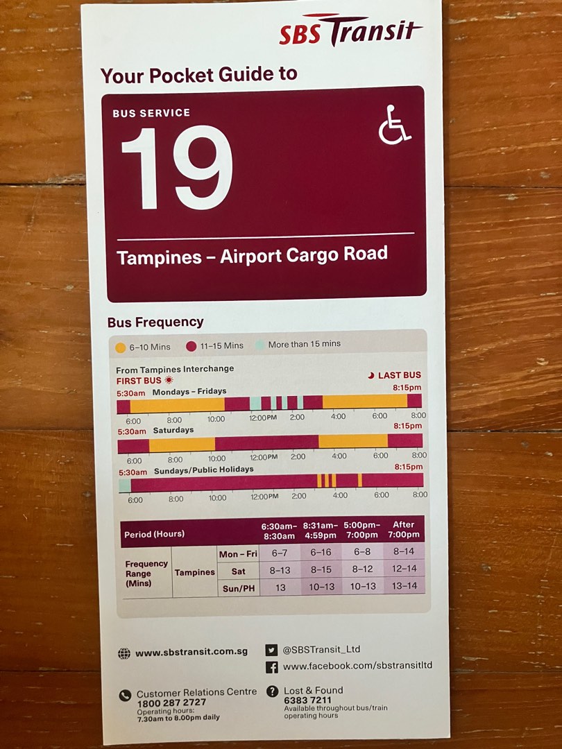 Old Bus Guide of SBS Transit Service 19, Hobbies & Toys, Memorabilia ...