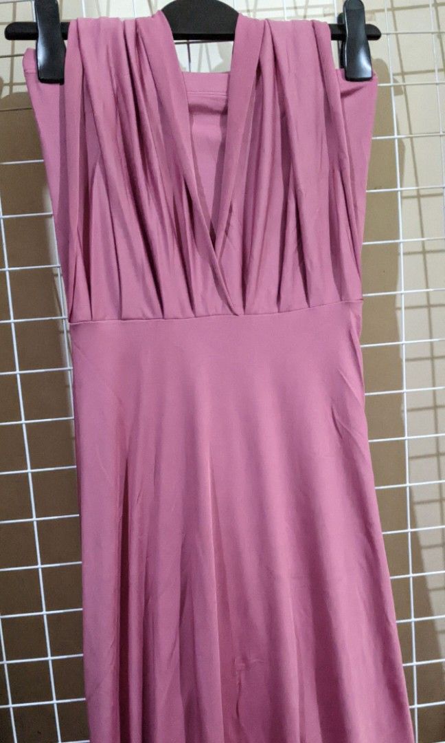 Old rose infinity dress, Women's Fashion, Dresses & Sets, Evening ...