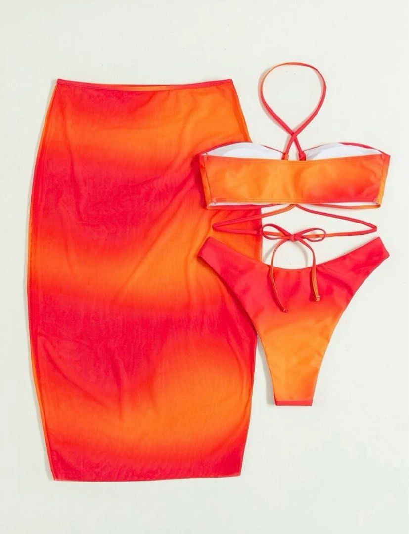 Ombre Bikini Swim Set Womens Fashion Swimwear Bikinis And Swimsuits