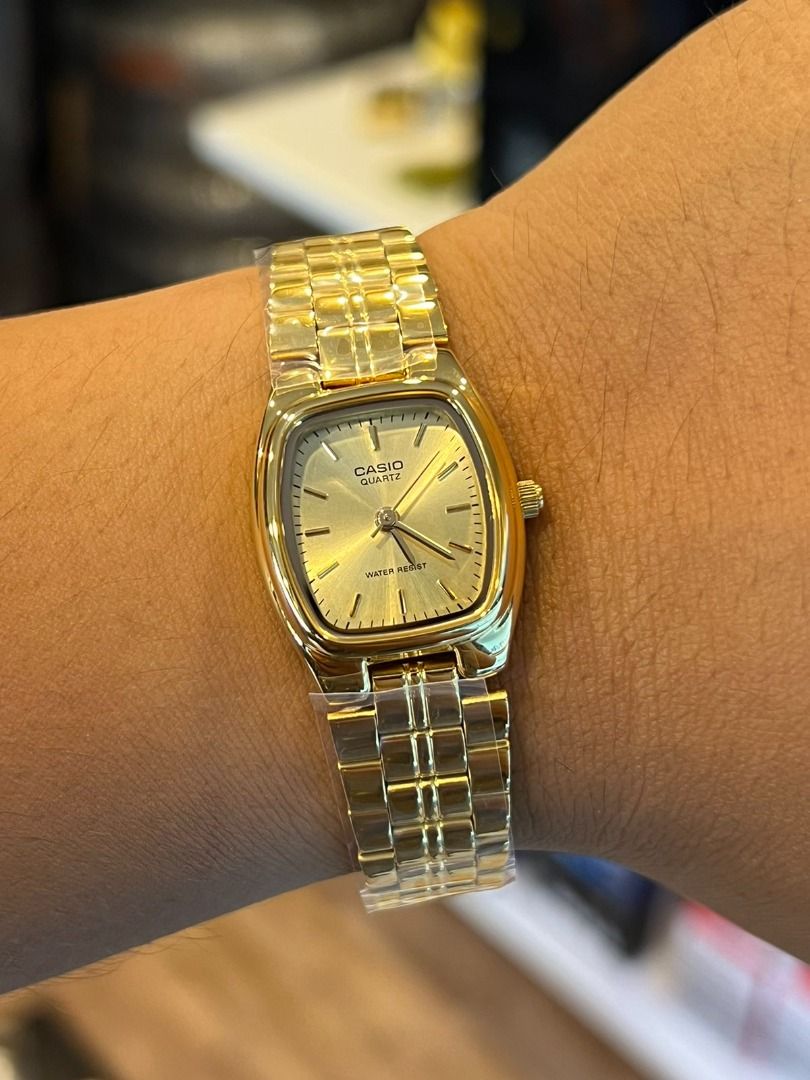 ORIGINAL CASIO Analog Stainless Steel Ladies Gold Watch LTP-1169N-9A ...
