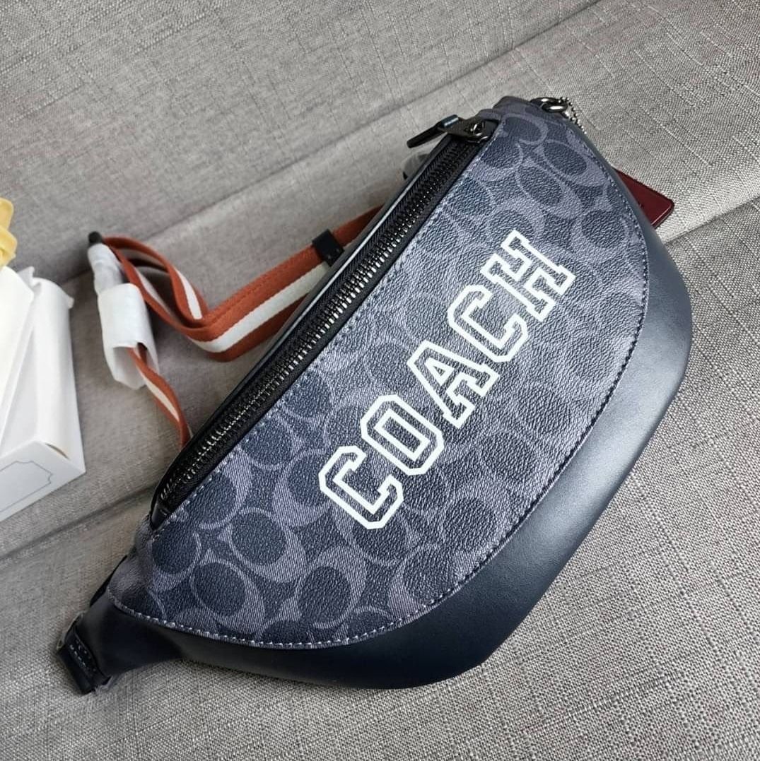 Original Coach Warren Belt Bag In Signature Canvas With Varsity Motif ...