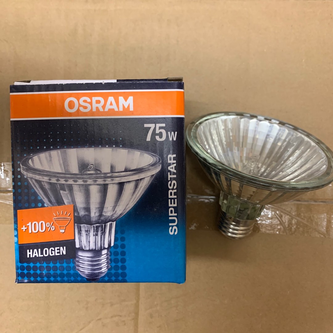 Osram Par 30 Halopar 75w 230v E27 Flood 30D 64841FL 石英 射膽 射燈, 傢俬＆家居, 燈飾 ...
