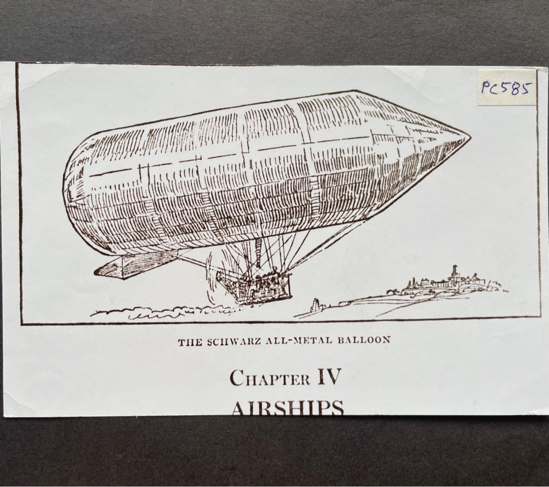 PC585 - Germany - The Schwartz All Metal Balloon Airship - Mint Line ...
